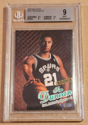 Tim Duncan 1997-98 Fleer Ultra RC BGS 9 Highest Graded Low Pop | eBay