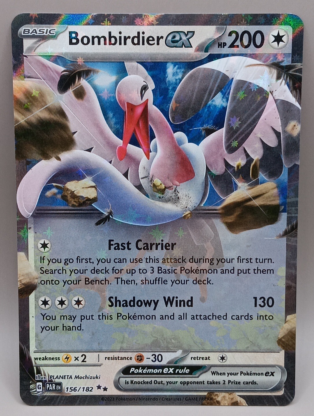 Pokemon TCG - Bombirdier ex - 156/182 Paradox Rift - Double Rare Holo ...
