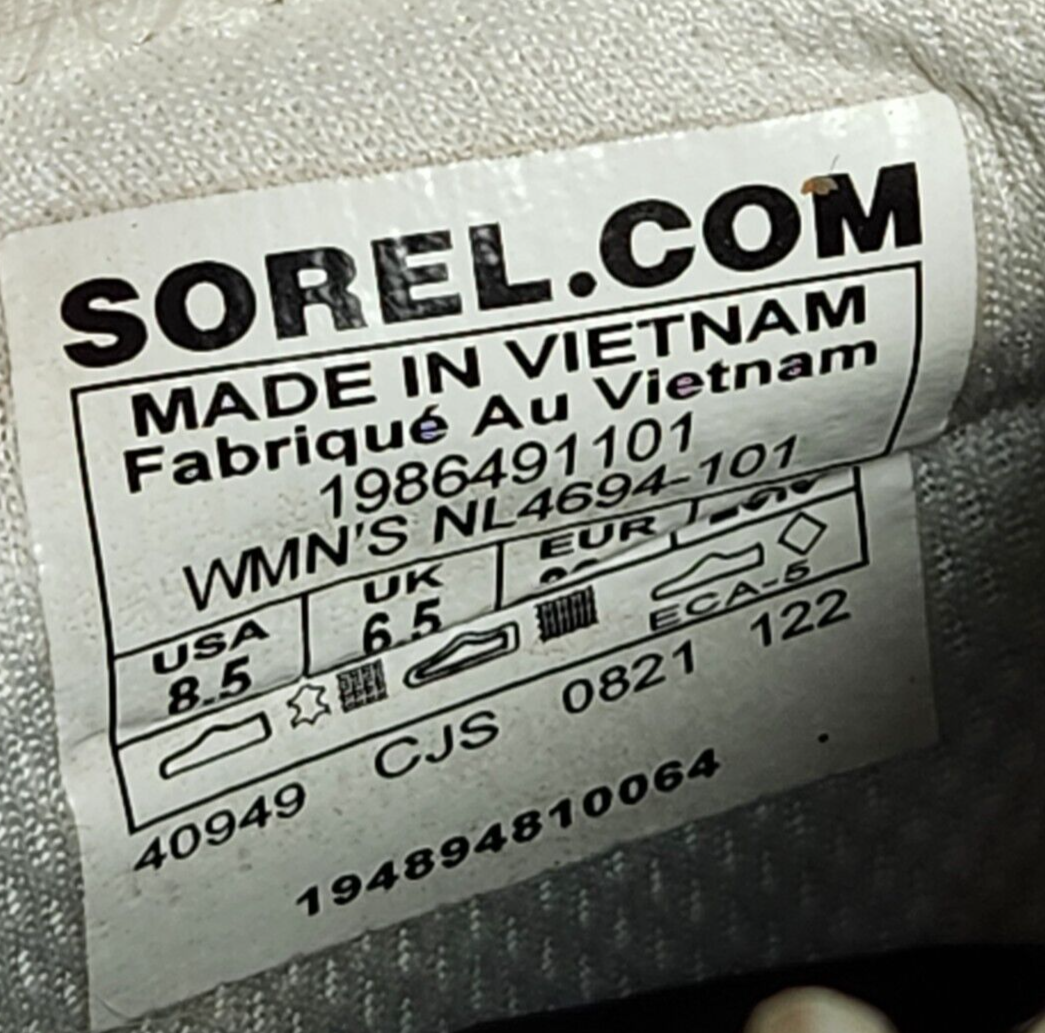 SOREL Women's 8.5 Kinetic Impact Lace Sneakers Shoe White/Eraser Pink ...