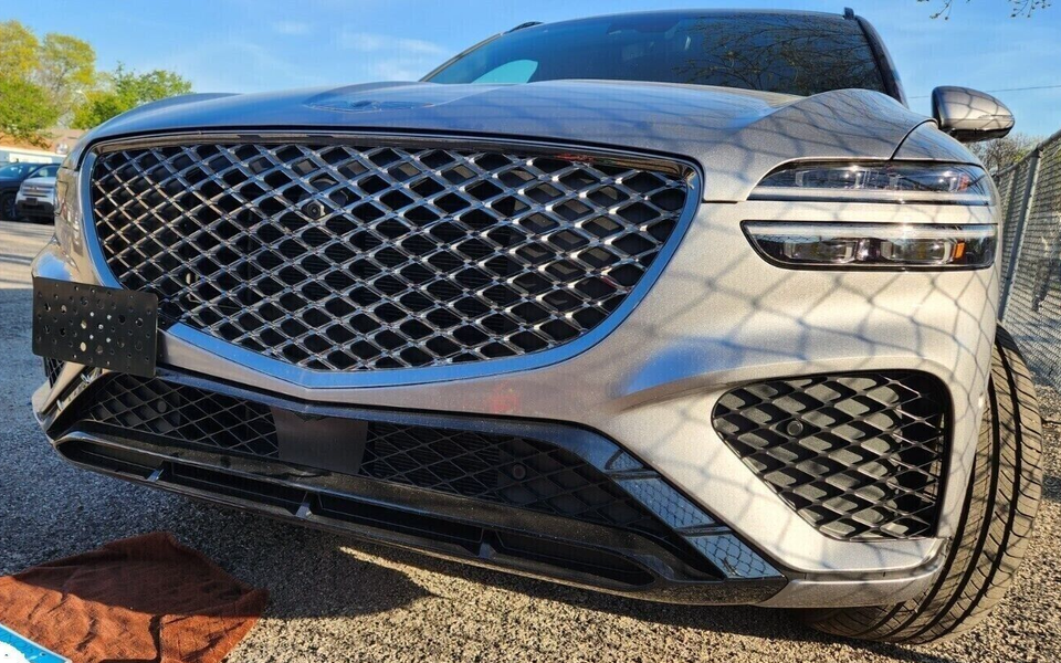 2022-2025 Genesis GV70 Front Bumper Tow Hook License Plate Tag Mount ...