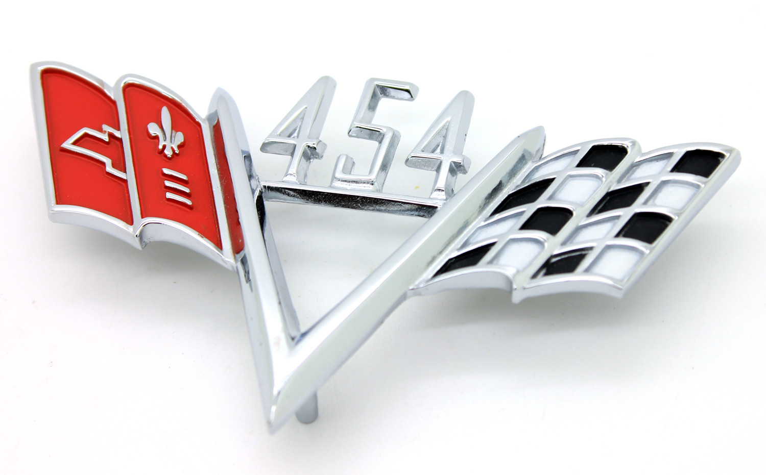 NEW Custom 454 Cross Flag Fender Emblem Set / 1960s Chevrolet Chevy ...