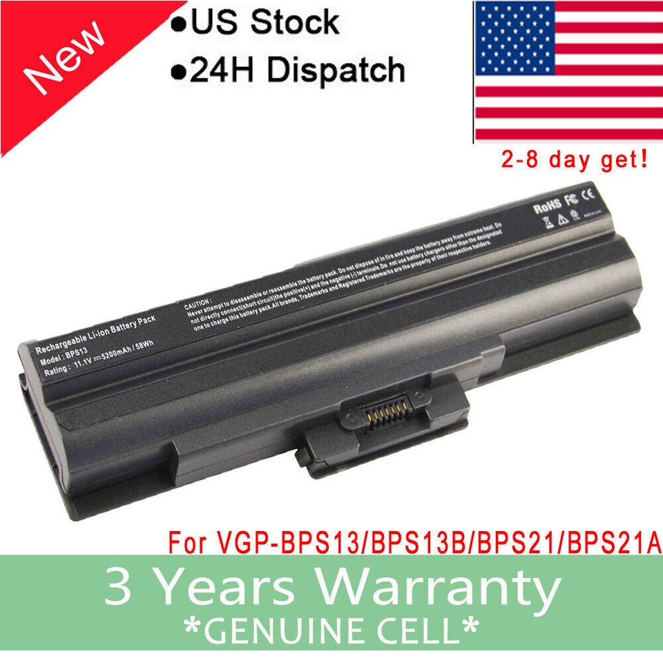 Battery for Sony Vaio VGP-BPS13B/Q VGP-BPS13/Q VGP-BPS21B VGP-BPL13 VGP ...