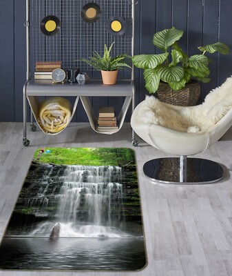 3D Waterfall River Trees NAO11191 Game Rug Mat Elegant Photo Carpet Mat ...