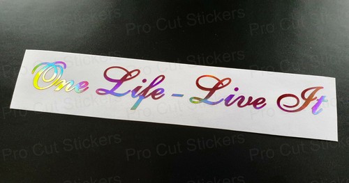 One Life Live It Quote Rose Gold Pink Neo Hologram Chrome Custom ...