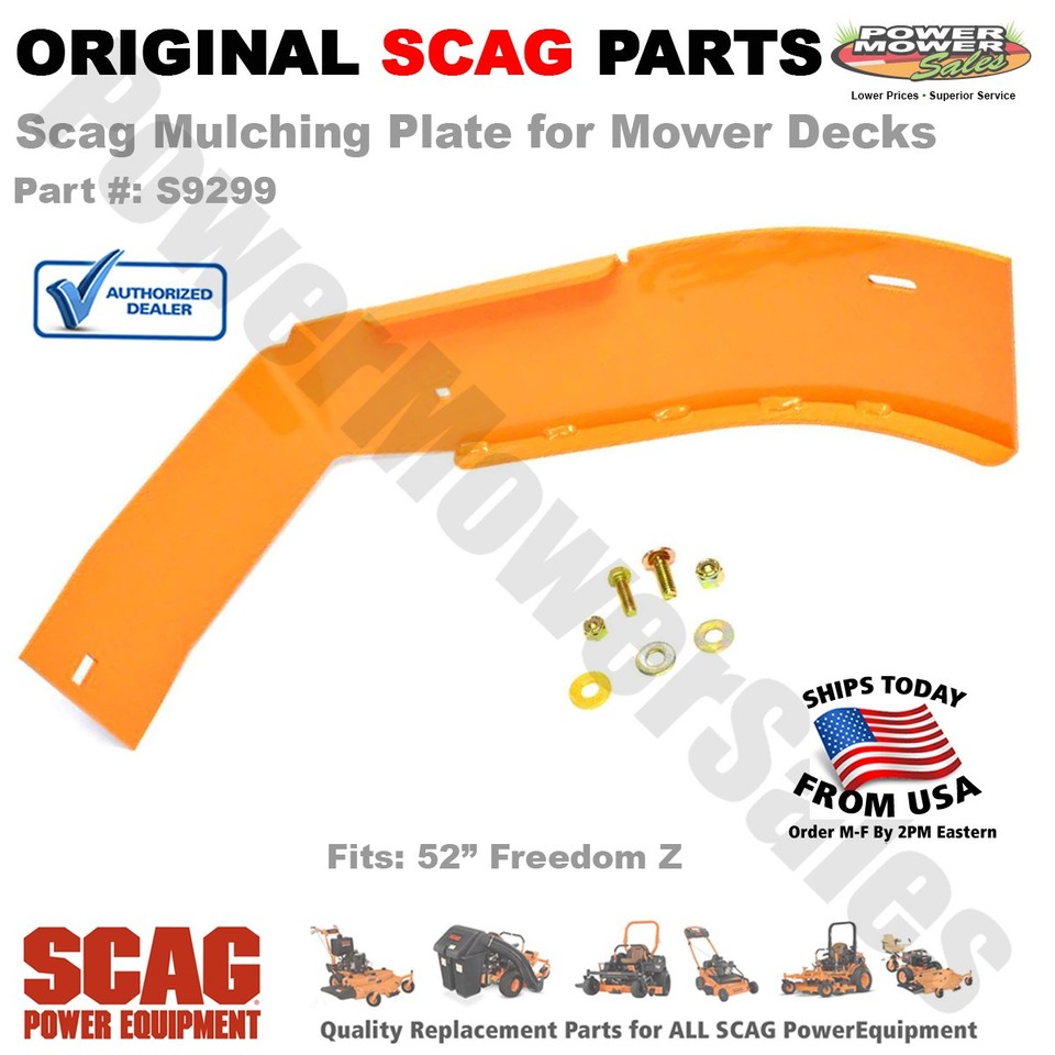 Scag 9299 Mulch Plate for 52" Freedom Z, Liberty Z Patriot, Lawn Mower ...
