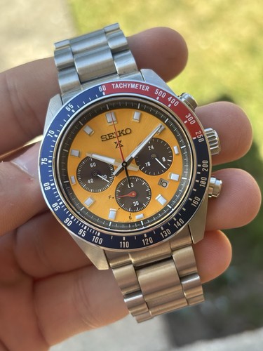 Seiko Prospex Speedtimer SSC947 Solar Orange Dial Date Display ...