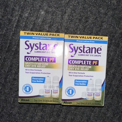 Systane COMPLETE PF Dryness Relief Eye Drops Twin Pack. Lot2 Exp7/26 ...