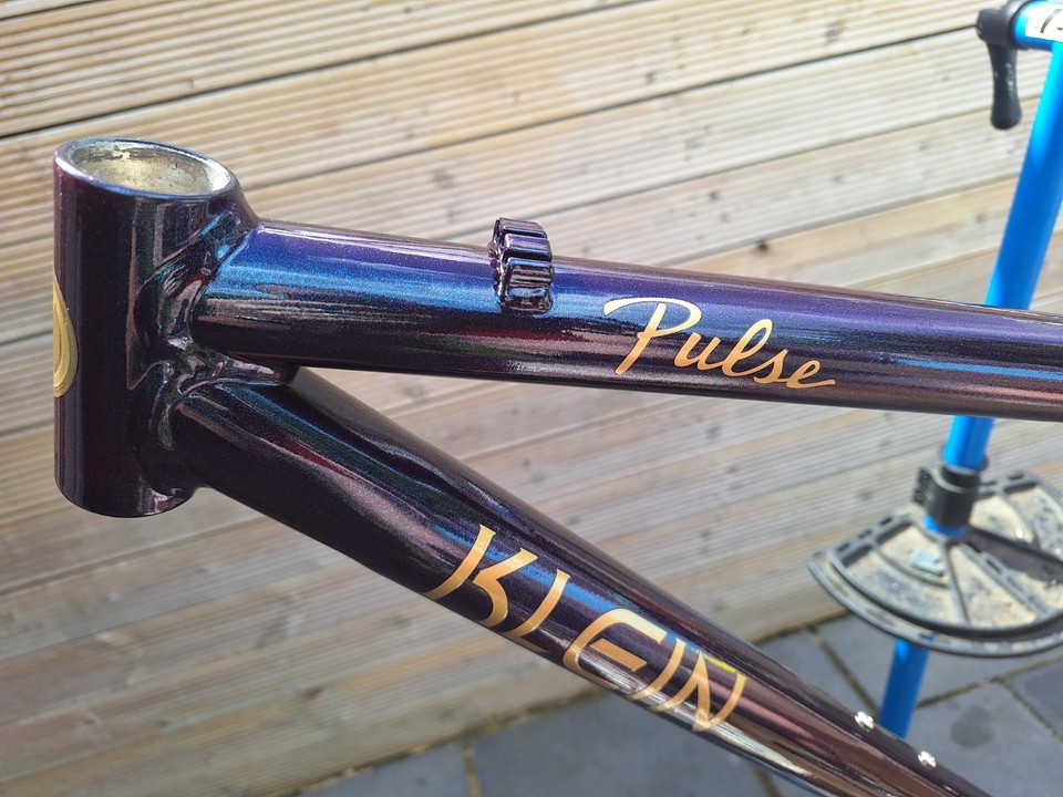 Superb Restored Retro Klein Pulse Race frame 16.25" Flip tone paint 90s ...