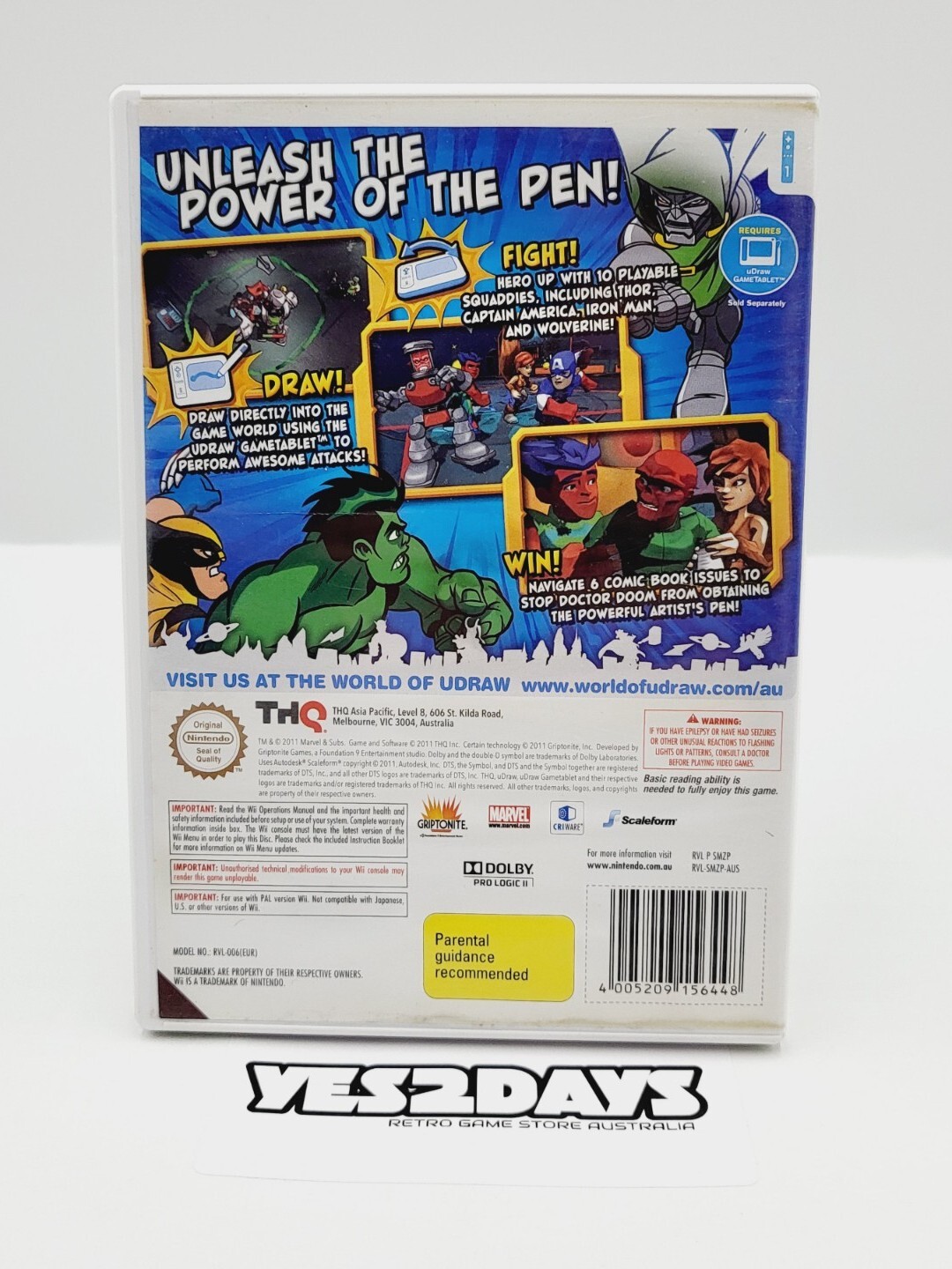 Marvel Super Hero Squad Comic Combat -U Draw Nintendo Wii game | PAL ...