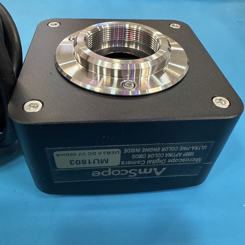 New AmScope Microscope, Digital Camera MU1803 with Cable 18MP Patina ...