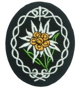 Cloth Edelweiss Badge - WW2 Repro Gebirgsjager Patch German Award ...