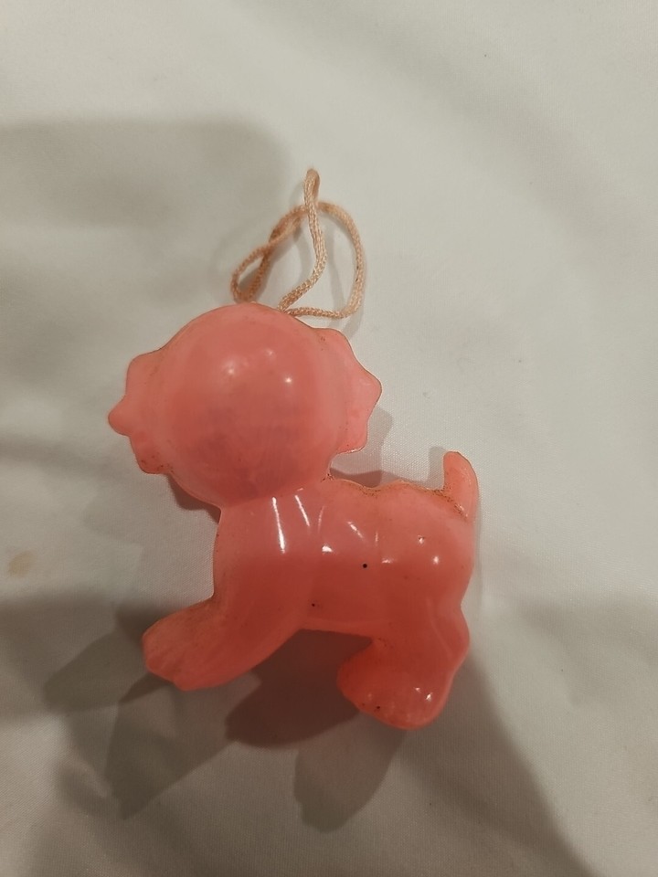 Vintage CELLULOID PUDGY BETTY BOOP'S DOG CHARM hanger Ornament Pink ...