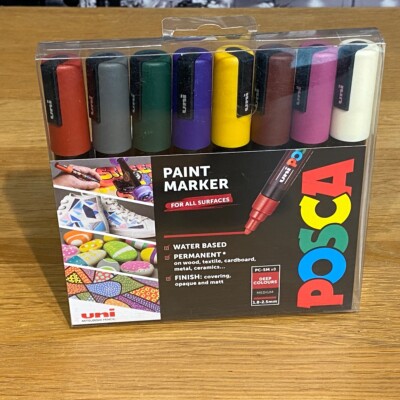 Uni Posca Paint Marker Pens Art Medium Bullet Tip Deep Colours PC-5M ...
