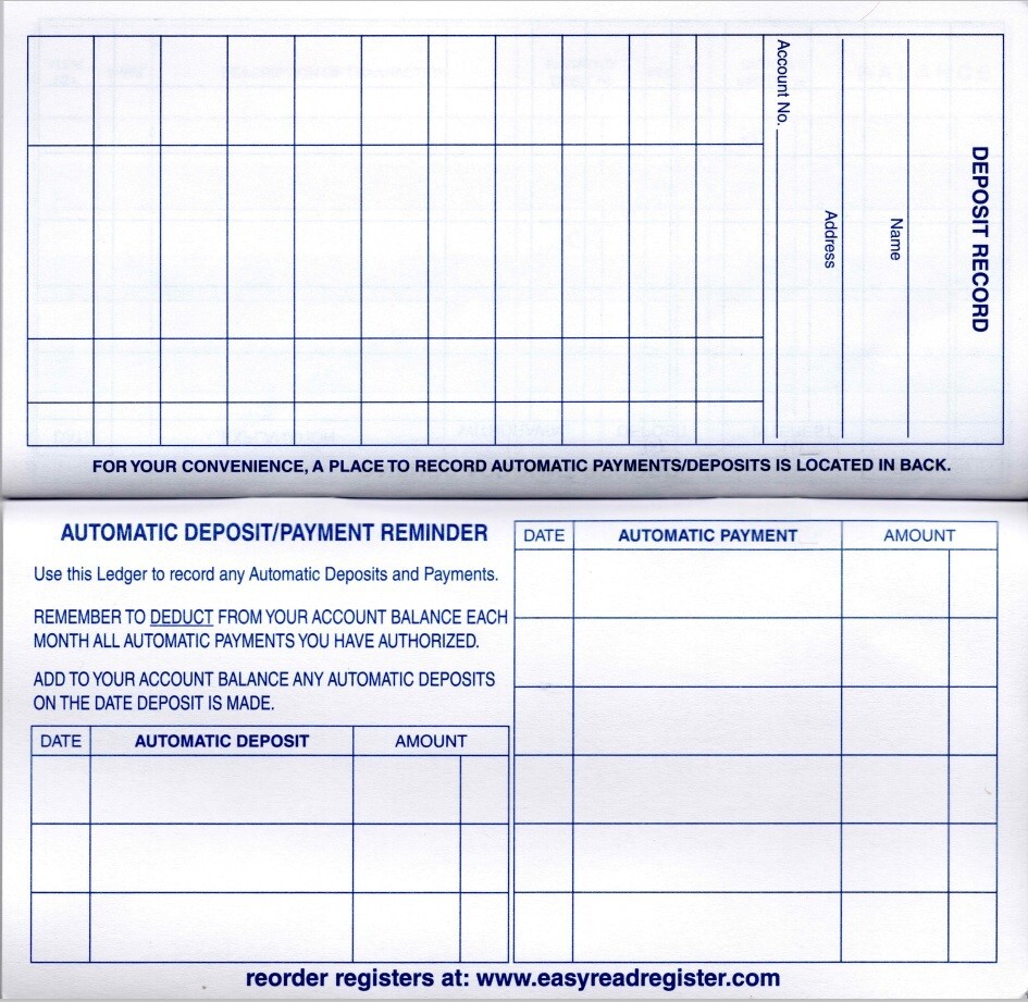 10 Larger Lines Checkbook Registers 2024-2025-2026 Calendars Check Book ...