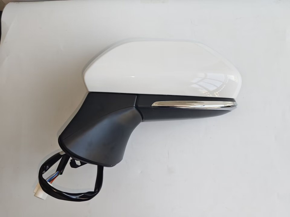 White Left Driver Side Mirror For 2018-2024 TOYOTA CAMRY Blind Spot ...