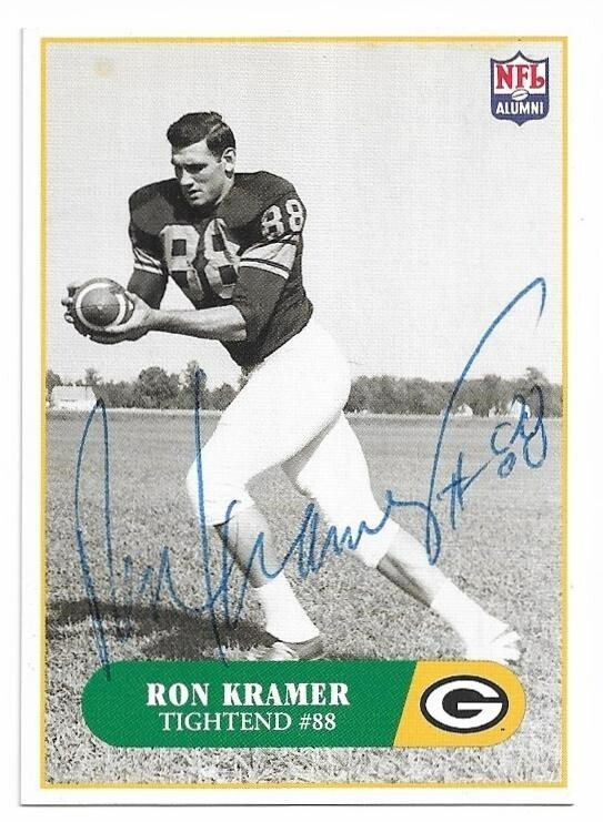 RON KRAMER Champion Legends Signed Autographed card Green Bay Packers ...