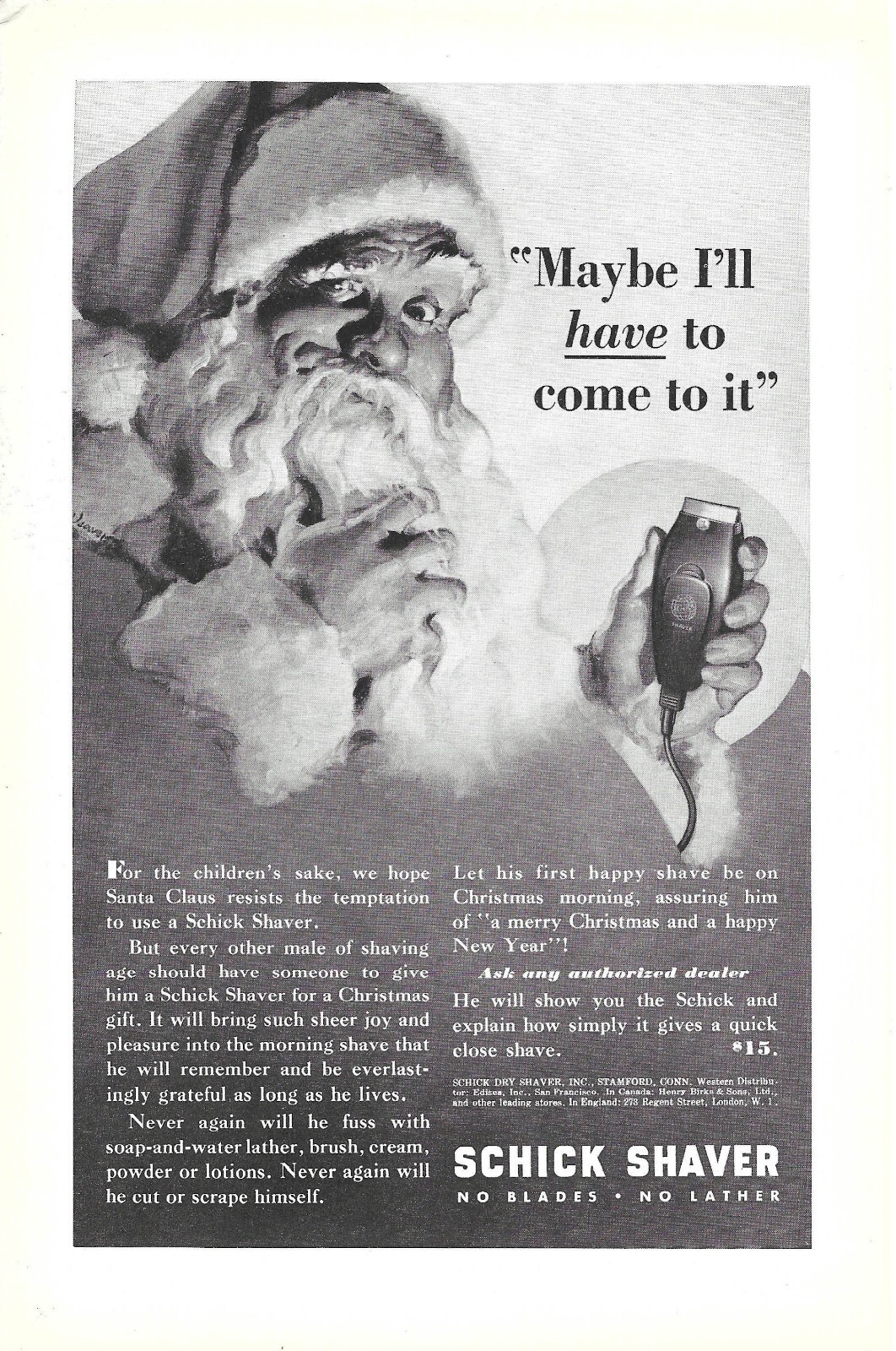 1937 Schick Electric Razor Vintage Print Ad Grooming Ephemera | eBay