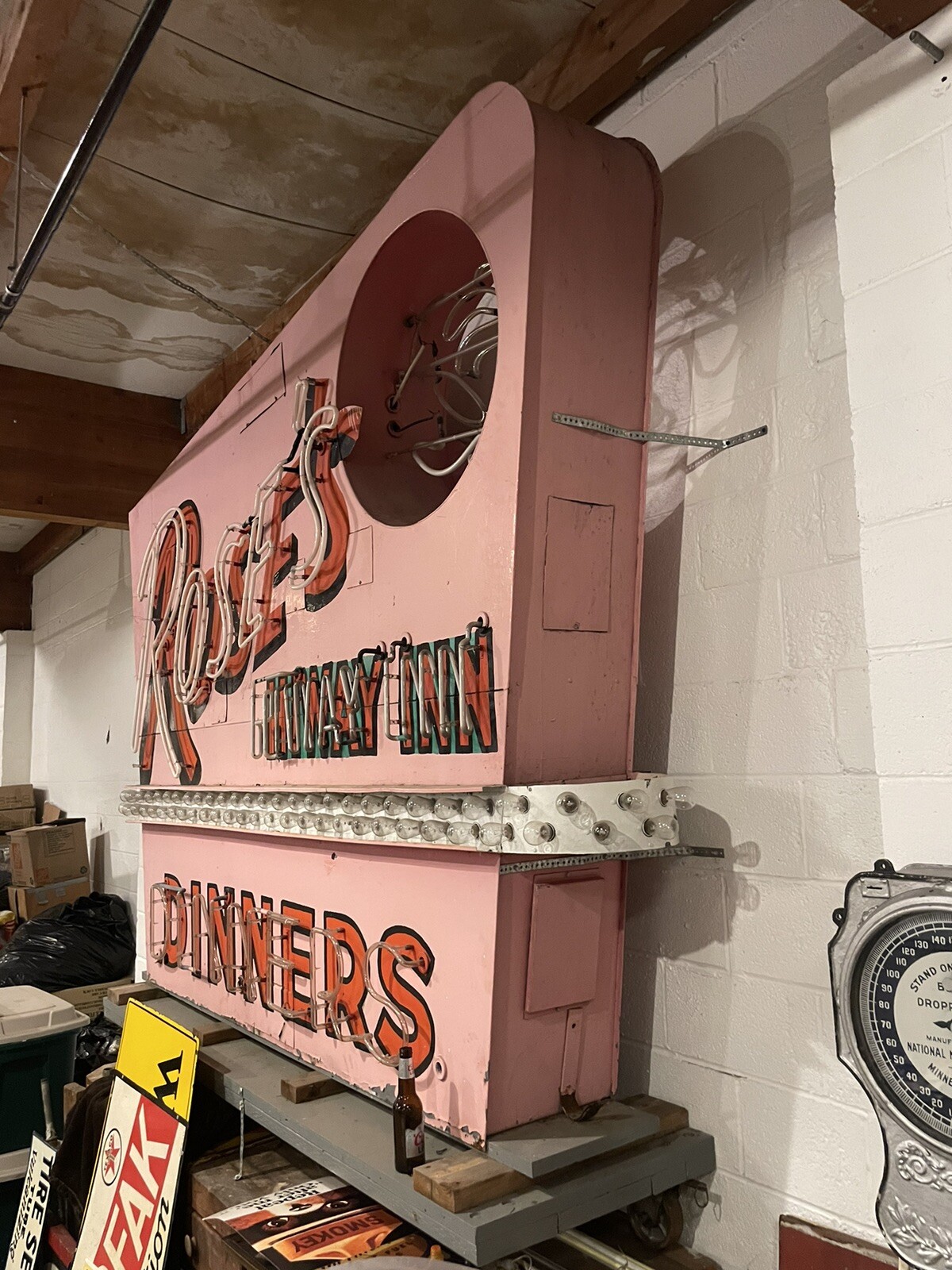 Roses Hiway Inn Cafe Iconic Neon Vintage Pole Sign Highway 99 Seattle ...