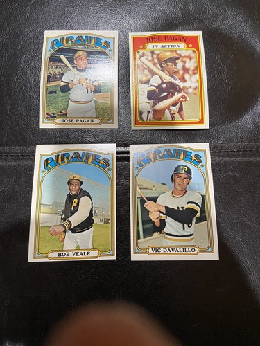 1972 Topps Baseball NRMT High #/Series Pittsburgh Pirates Lot(4 Cards ...