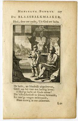 Antique Print-PROFESSION-BLAASBALKMAKER-BELLOWS MAKER-Luiken-Clara-c ...