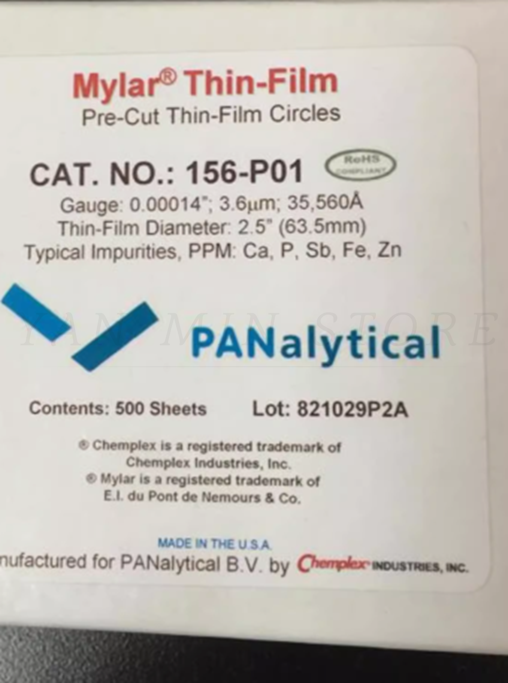 156-P01 Film mylar film mylar XRF mylar film | eBay