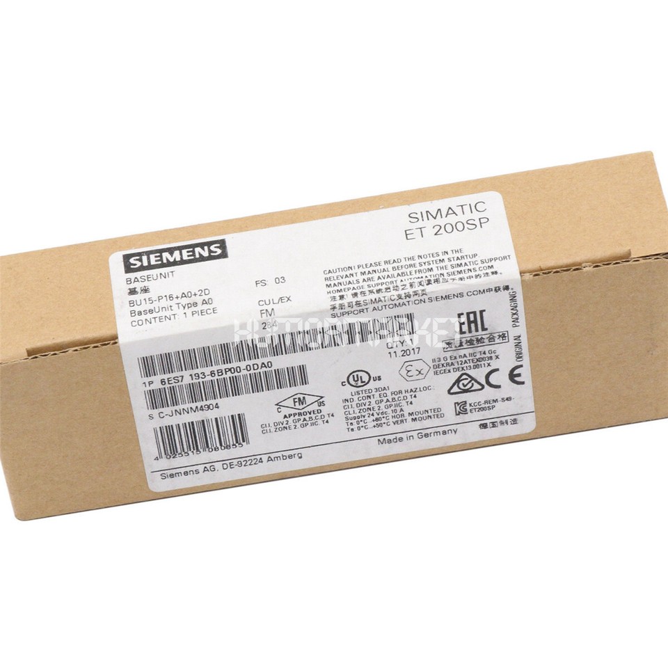 ONE SIEMENS 6ES7193-6BP00-0DA0 Base Unit 6ES7 193-6BP00-0DA0 | eBay