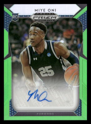 2019 Prizm Draft Picks Miye Oni #58 RC AUTO NEON GREEN /100 Yale | eBay