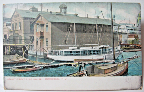 1907 era Atlantic Boat Club House, Hoboken, New Jersey postcard | eBay
