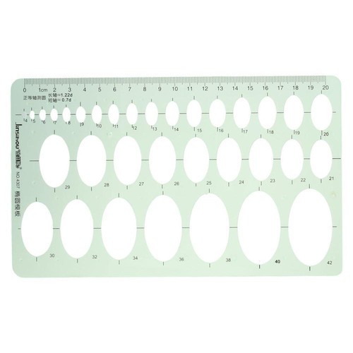 Oval Style Geometry Ruler Green Measuring Ruler 808064150316 | eBay