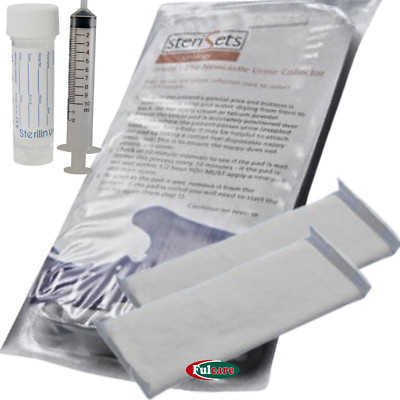 10x Newcastle Urine Collection Sample Specimen Container 2 Pads Syringe ...