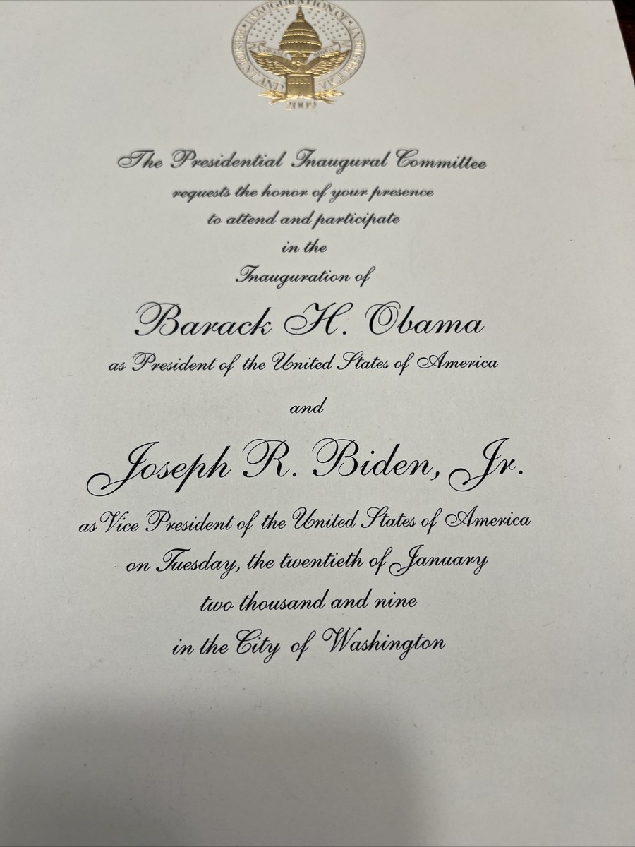 Of Obama For Inauguration Invitation Letter Obama Biden Congressional