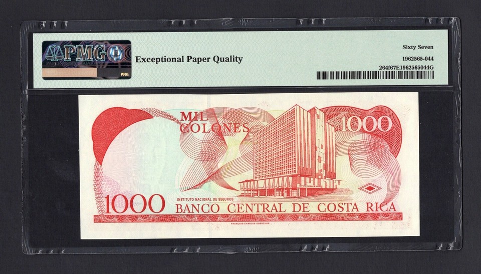 Costa Rica 1000 Colones 14-9-2005 P264f Uncirculated Grade 67 | eBay UK