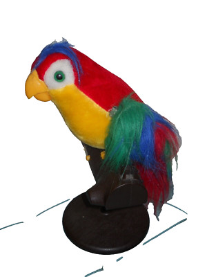 Vintage ~ 1991 Gemmy " Pete The "Repeat" Talking Parrot "On Perch ...