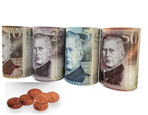 Money Tin Box Pound Note Money Coin Jar Novelty Savings Tin Holds Money ...
