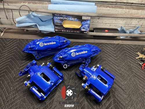 Ford Mustang GT Brake Calipers Powdercoated Gloss Blue 07-14 5.0 Front ...