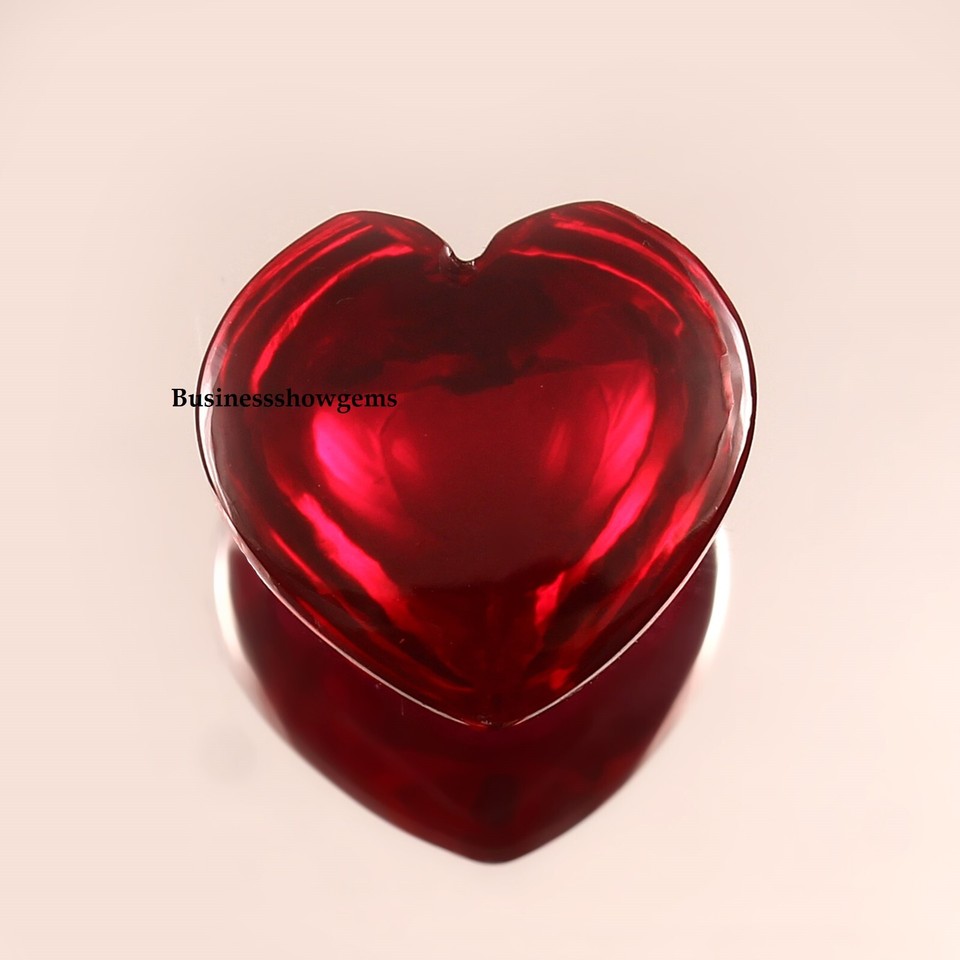AAA Quality Lab Grown Synthetic Corundum Ruby Heart Gemstone 5mm-18mm ...