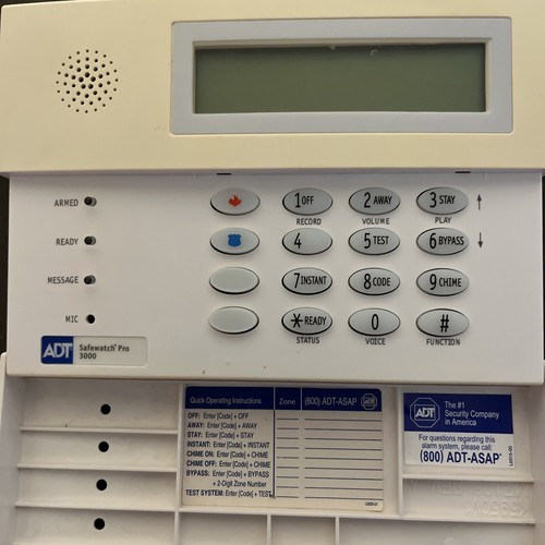 ADT Safewatch Pro 3000 Home Alarm Keypad | eBay