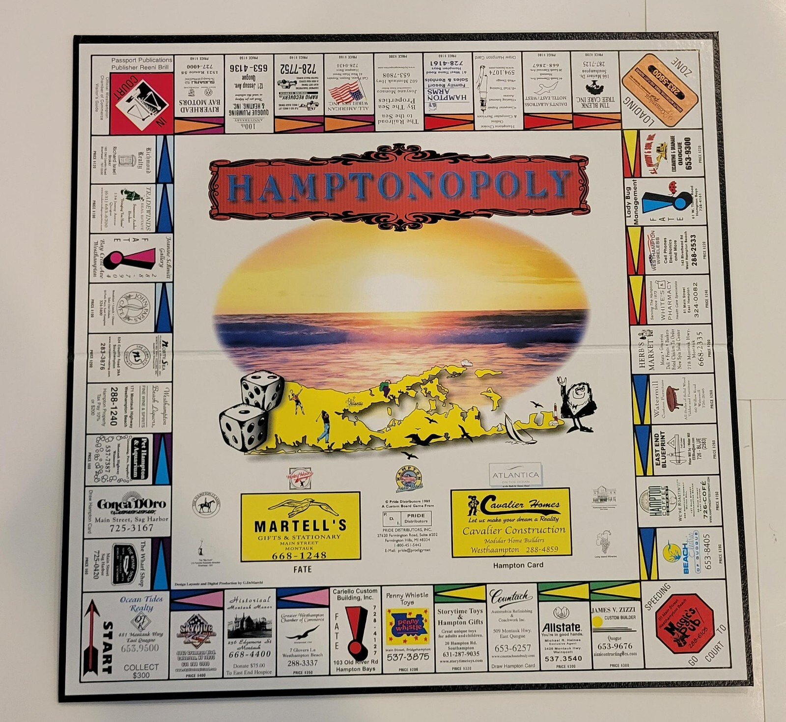 Hamptonopoly Monopoly Style Board Game from 1989 - Hamptons Long Island ...