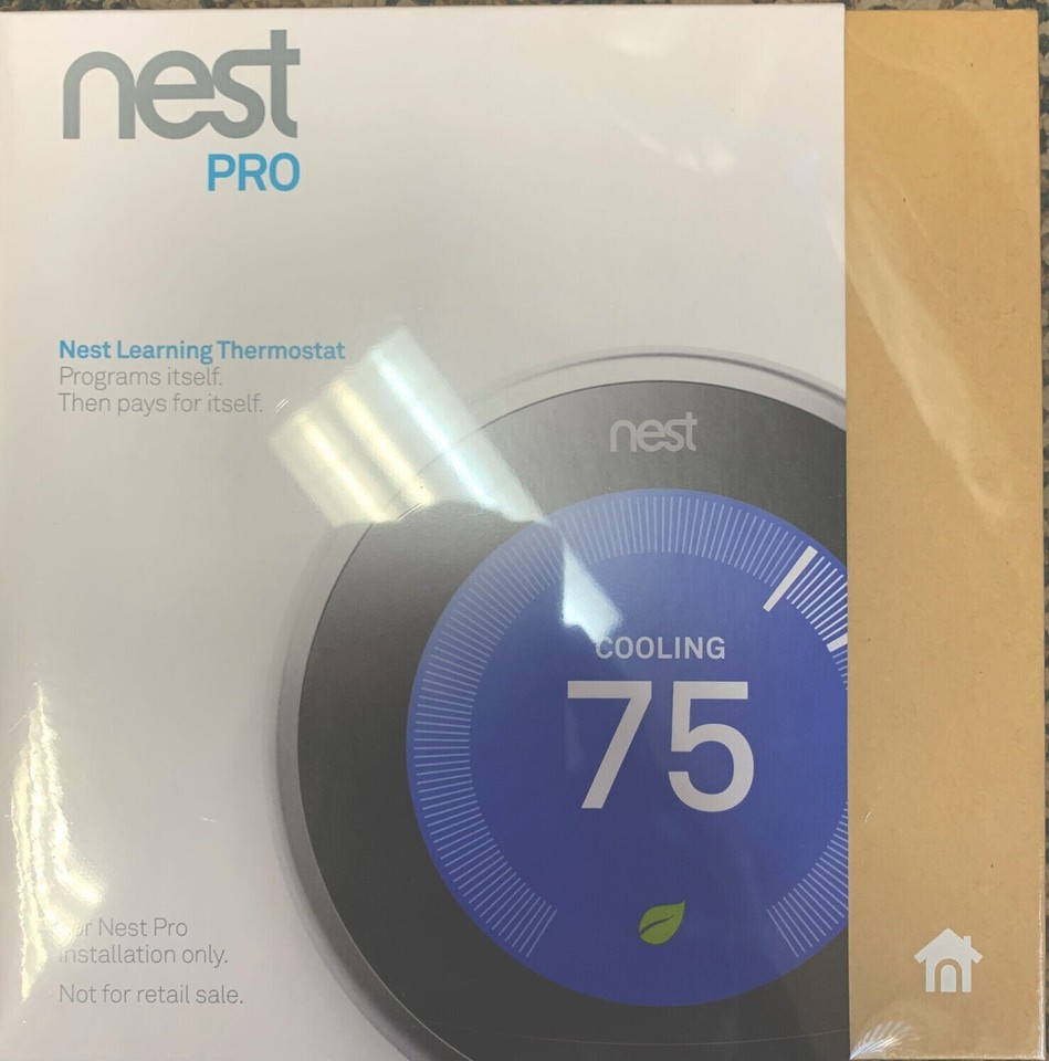 Nest Pro 3rd Gen Learning Thermostat Stainless Steel T3008US ...