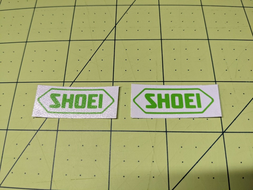 Shoei Helmet Decal PAIR Vinyl Sticker Graphics Logo Racing Motorcycle ...