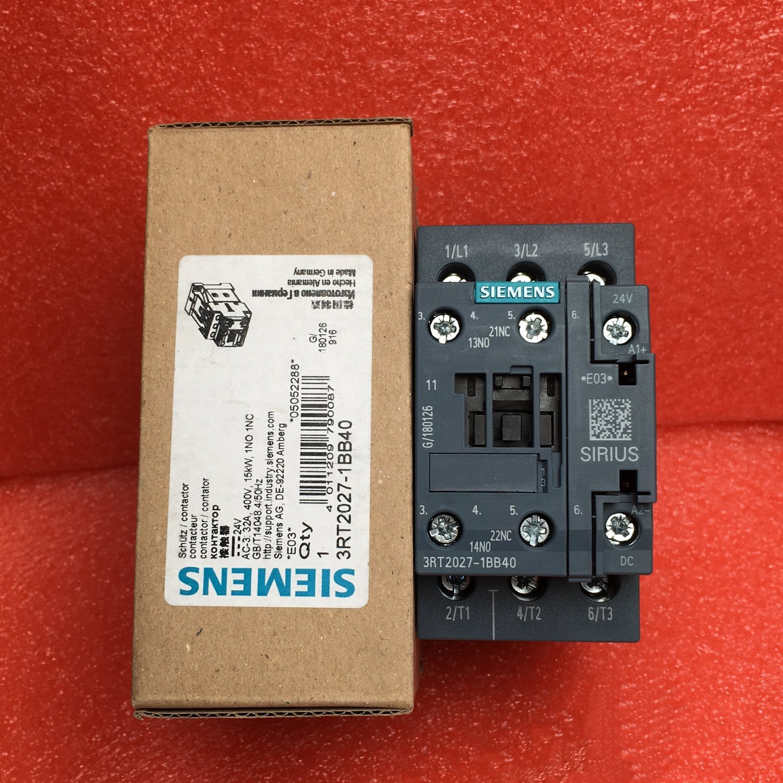 New Siemens contactor 3RT2027-1BB40 3RT2 027-1BB40 DC24V 1 year ...