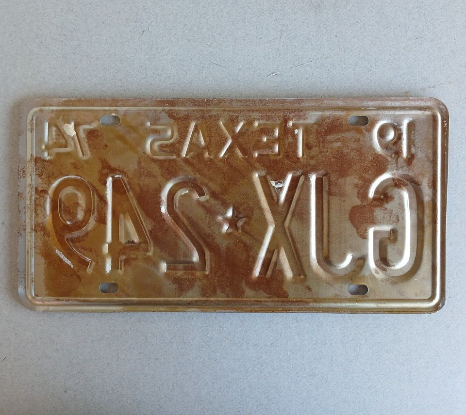 🐾1974 TEXAS "PASSENGER" LICENSE PLATE (GJX-249) UNUSED NOS | eBay