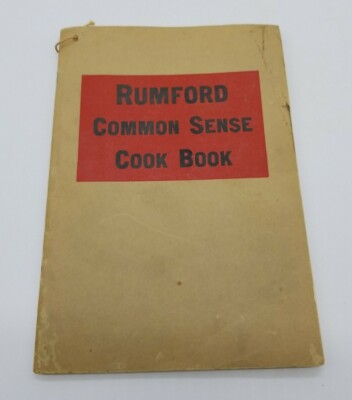 Rumford Common Sense Cook Book by Lily Haxworth Wallace Vintage 1930 ...