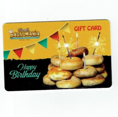 Bagelmania Gift Card - Las Vegas - Siegel's - Birthday - Collectible ...