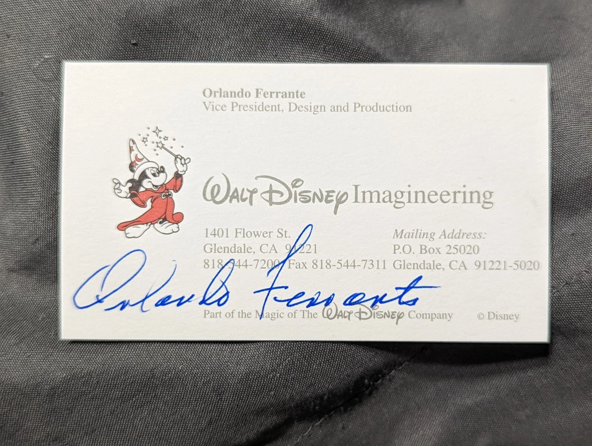 Walt Disney Autograph Card