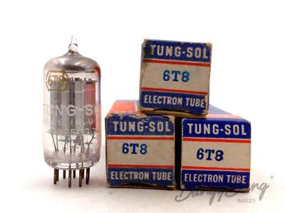 3 Tung-Sol 6T8 Triple Diode Triode FM/AM Detector Audio Frequency Audio ...