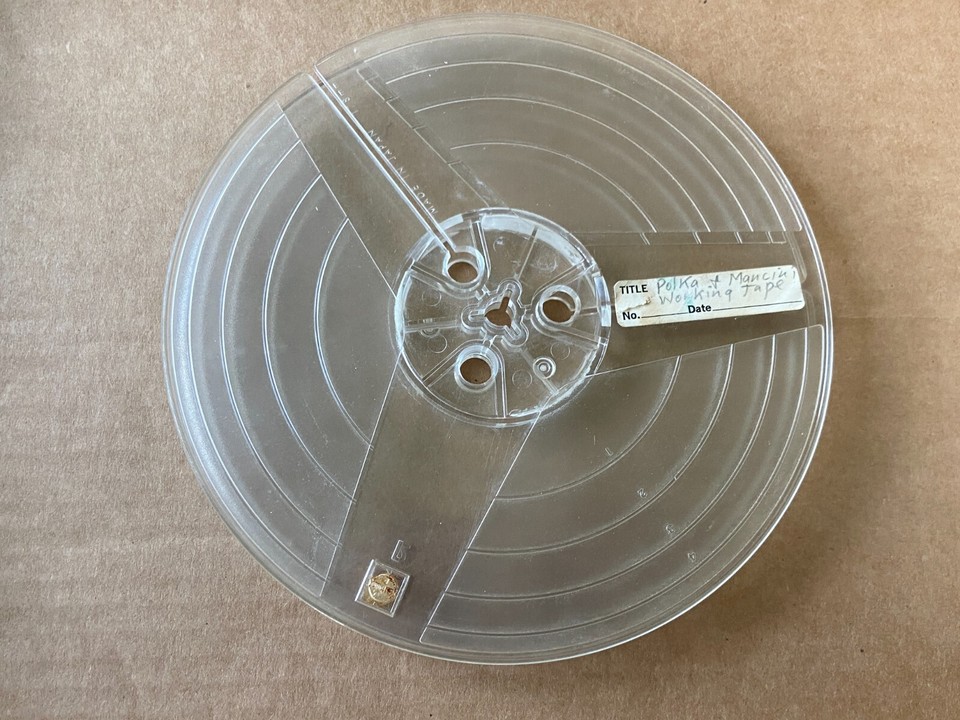 Vintage 7-Inch Take-Up Tape Reel Empty reel-to-reel Clear Plastic w ...