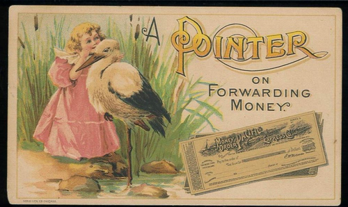 trade card, A POINTER on FORWARDING MONEY, "PACIFIC EXPRESS" S6D-TC ...