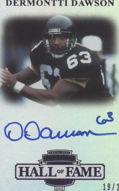 2012 Press Pass Legends Hall of Fame Edition - Dermontti Dawson #LG-DD ...