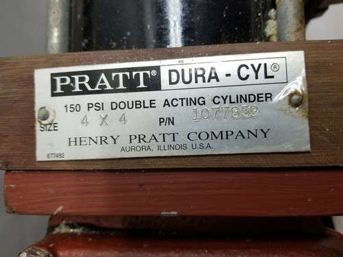 Henry Pratt 2FII Flange 4" Butterfly Valve 150psi Rubber Seat w/ MDT-2S ...